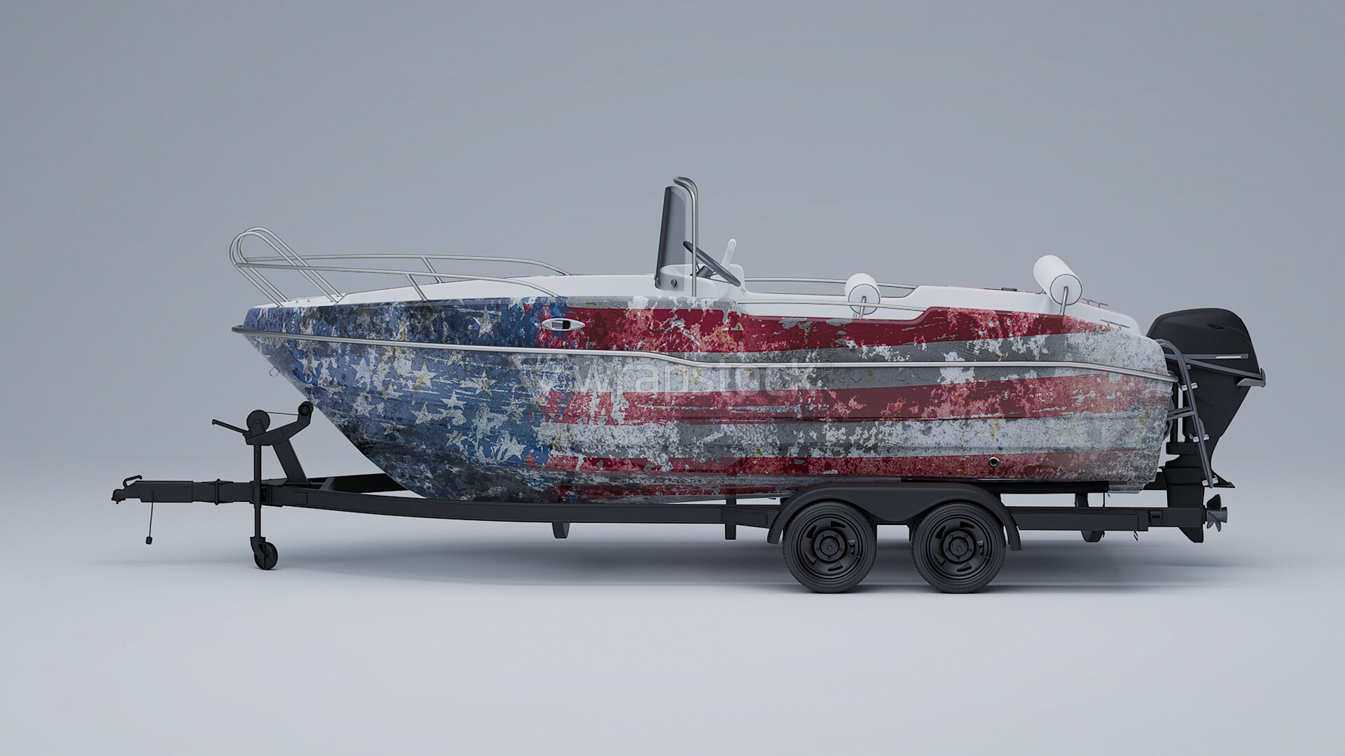 American Flag Boat Wrap USA Flag Boat Wrap, US Flag Boat Vinyl, US